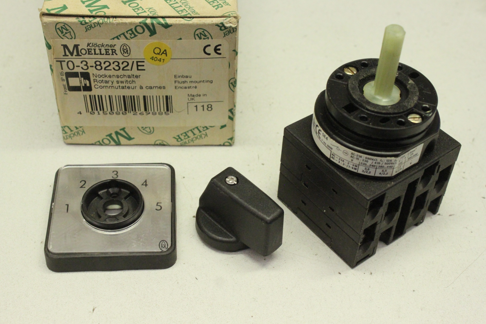 MOELLER T0 20A cam switch rotary switch step switch T0-3-8232/E ...